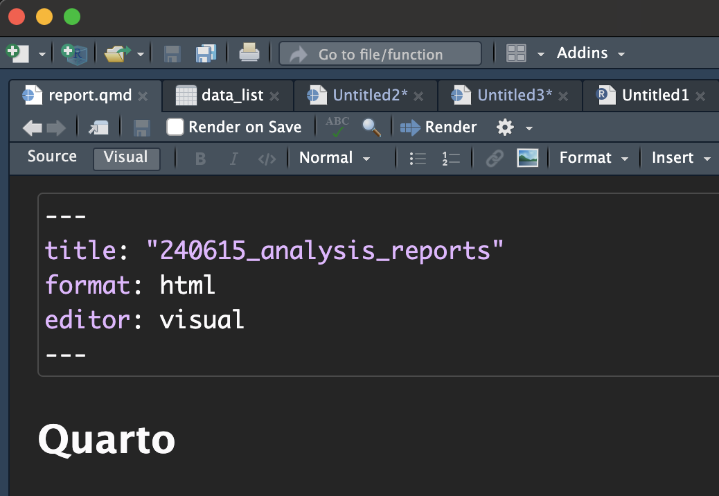 RでQuartoを使用する際の個人的覚書 - shoei05